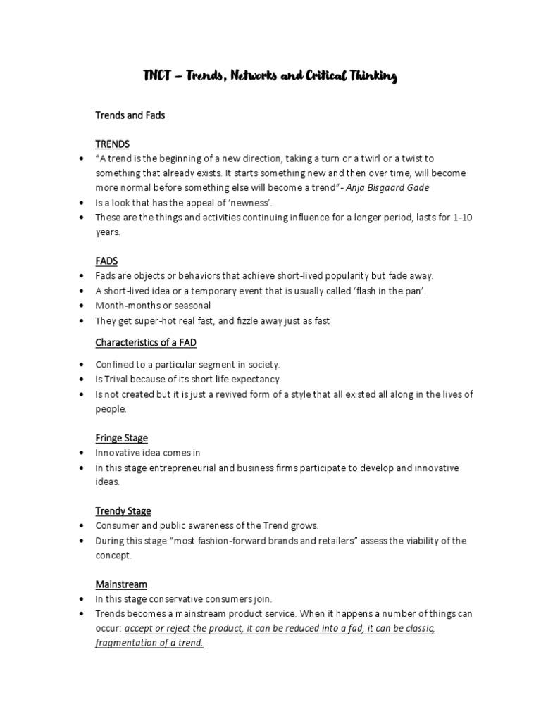 TNCT – Understanding Trends, Networks and Critical Thinking | PDF | Computer Network | Communication