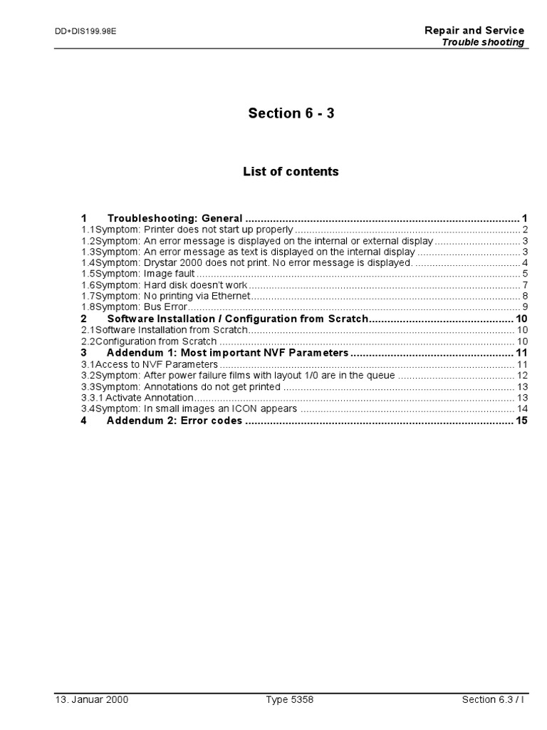 DRYSTAR 2000 - Chapter 06.3 - Troubleshooting 1.0 | Download Free PDF | Computer Network | Booting