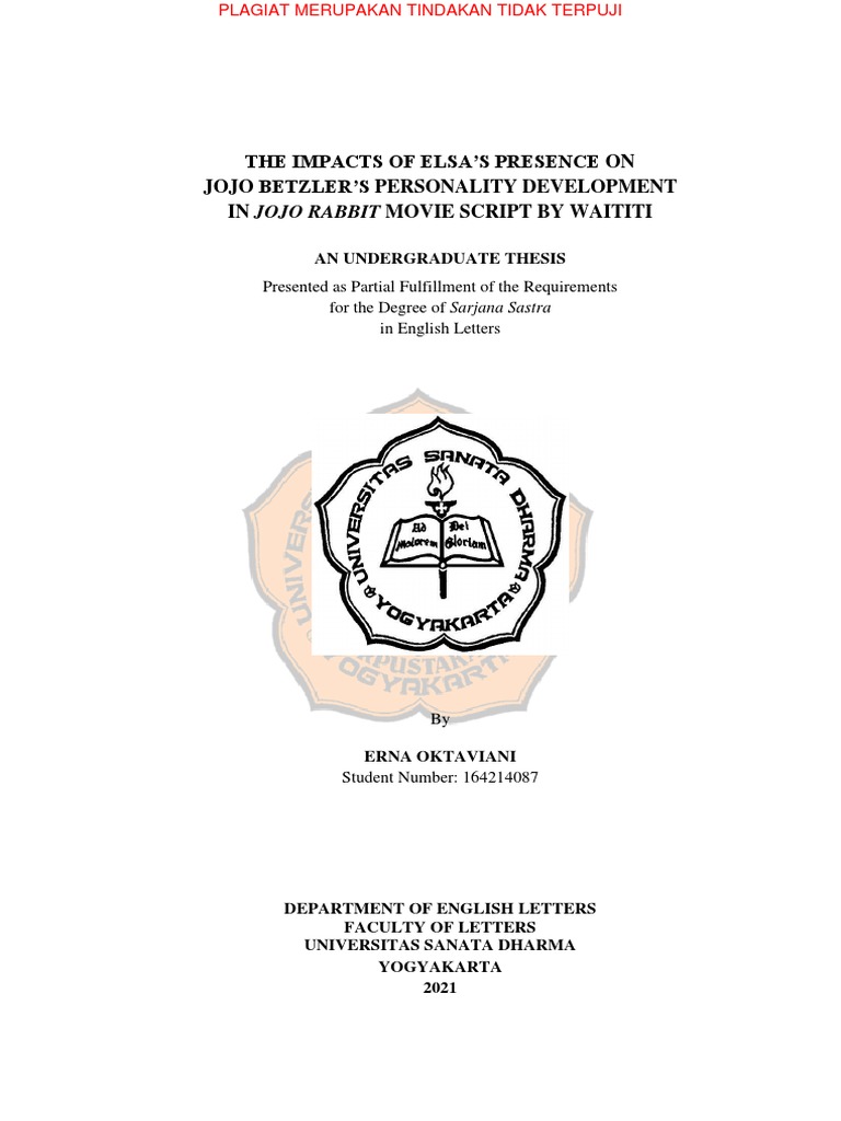 The Impacts of Elsa's Presence On Jojo Betzler's Personality ...