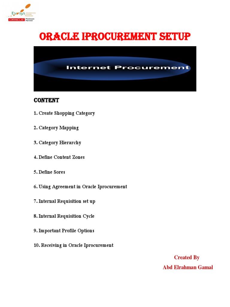 Oracle Iprocurement Set Up | PDF | Procurement | Point Of Sale