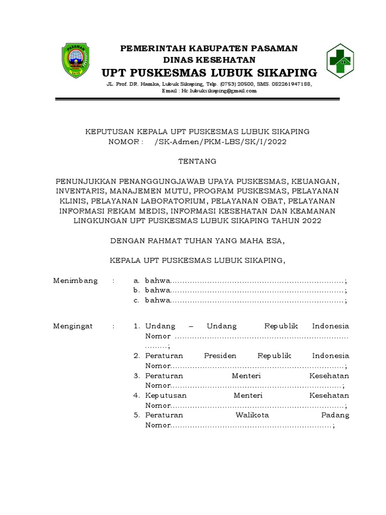 Contoh SK | PDF