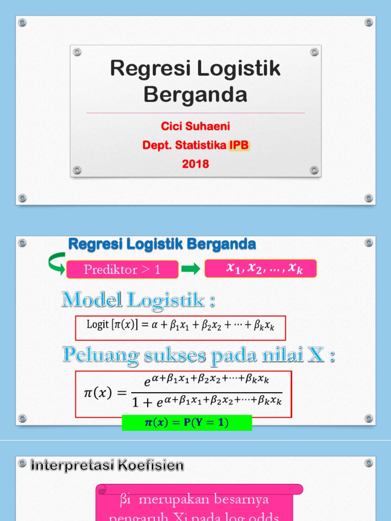 05 Regresi Logistik Berganda | PDF