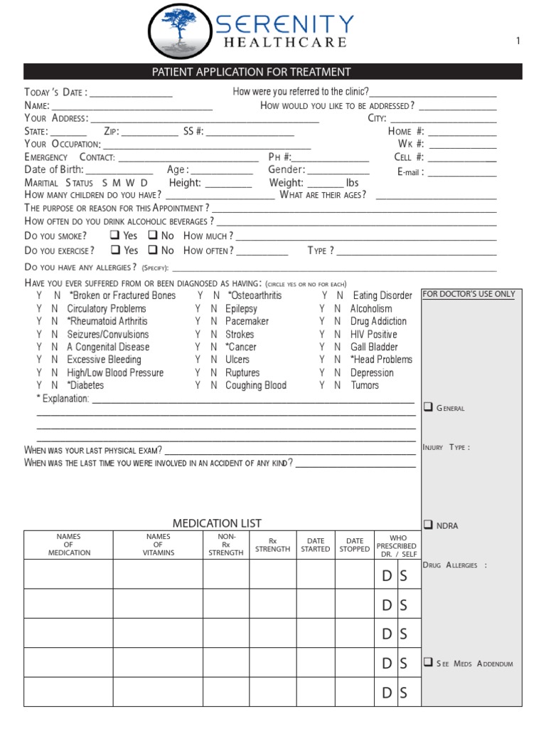 Intake Forms 2020 | PDF | Health Care | Patient