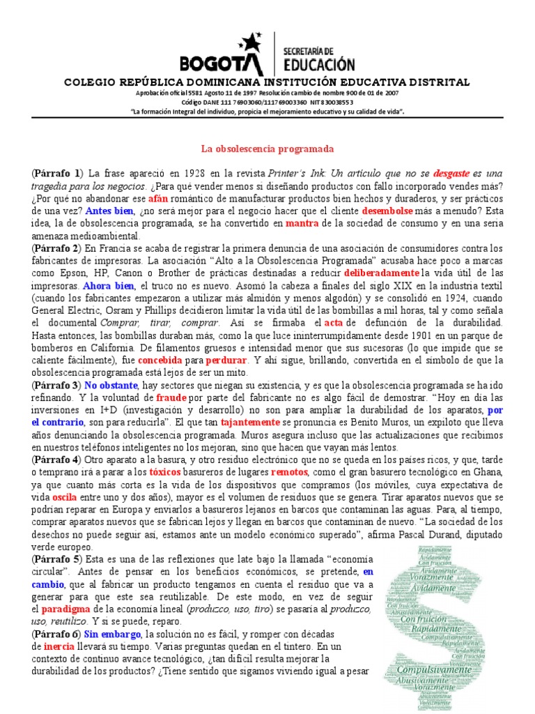 La Obsolescencia Programada | PDF | Residuos | Vertedero