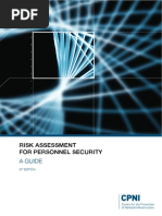 Npsa Role Based Protective Security Risk Assessment Guidance | PDF | Risk | Computer Security