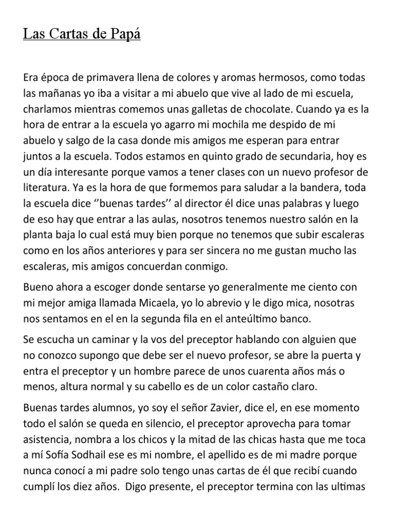 Las Cartas de Papá | PDF