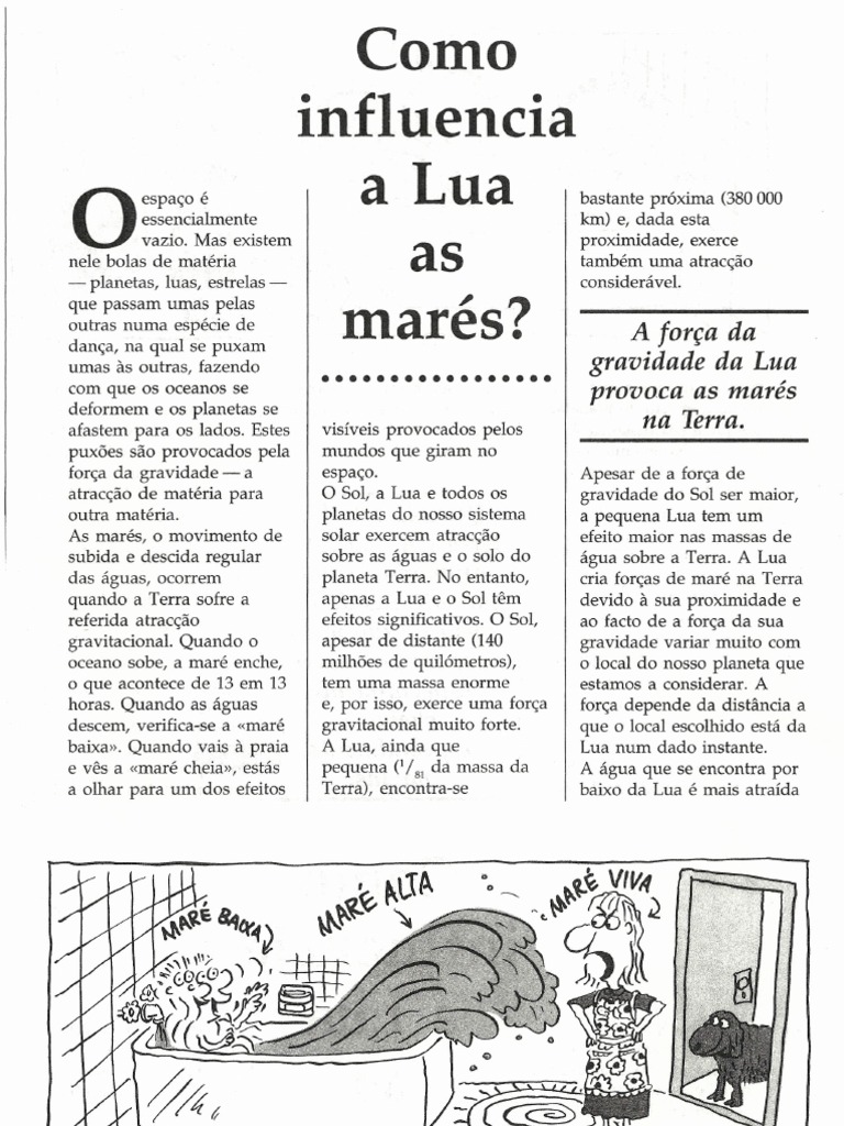 Fisica - Como Influencia A Lua As Mares | PDF | Maré | Lua