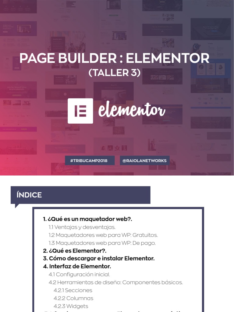 Page Builder - Elementor (PDFDrive) | PDF | Word Press | Desarrollo de software