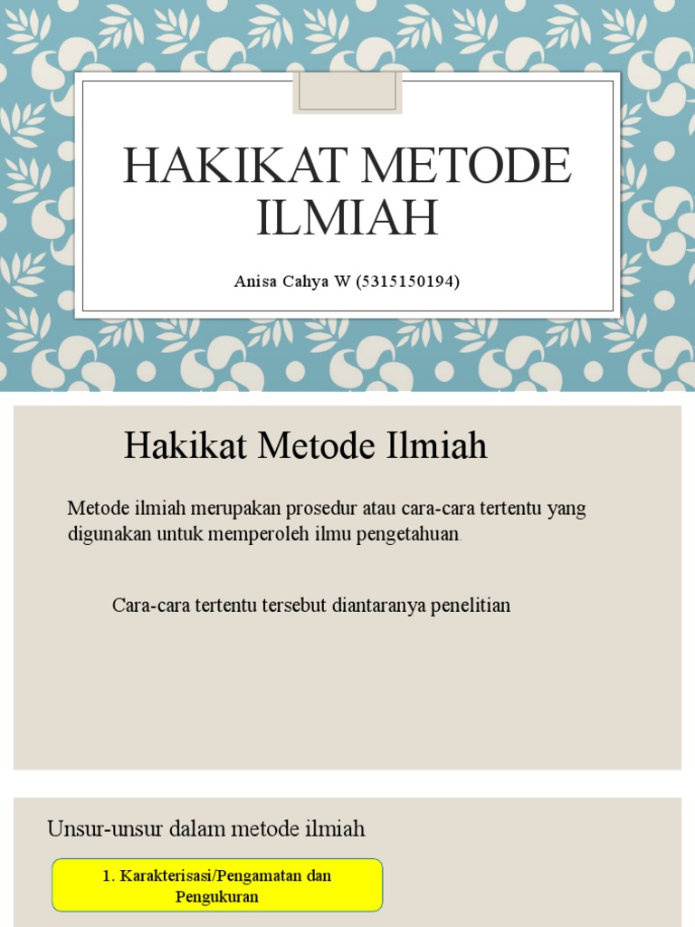 Hakikat Metode Ilmiah | PDF