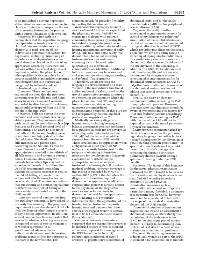 Federal Register / Vol. 69, No. 219 / Monday, November 15, 2004 / Rules ...