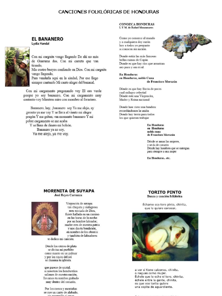 Canciones Folklóricas de Honduras HND | PDF