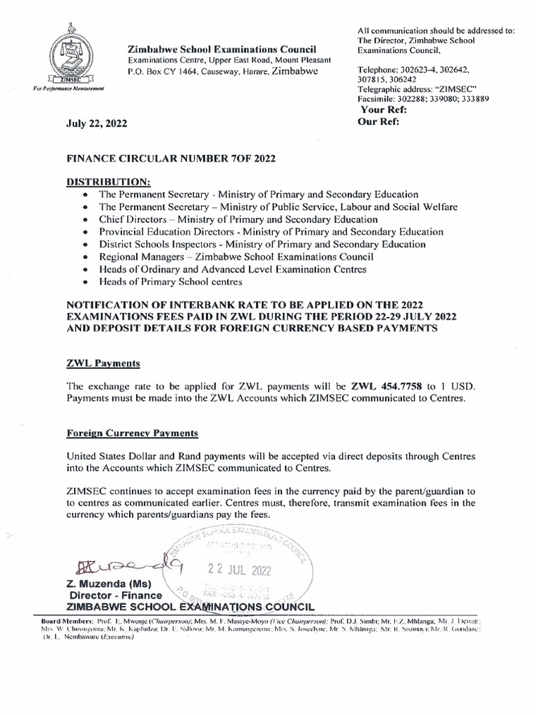 Finance Circular 7 of 2022 | PDF