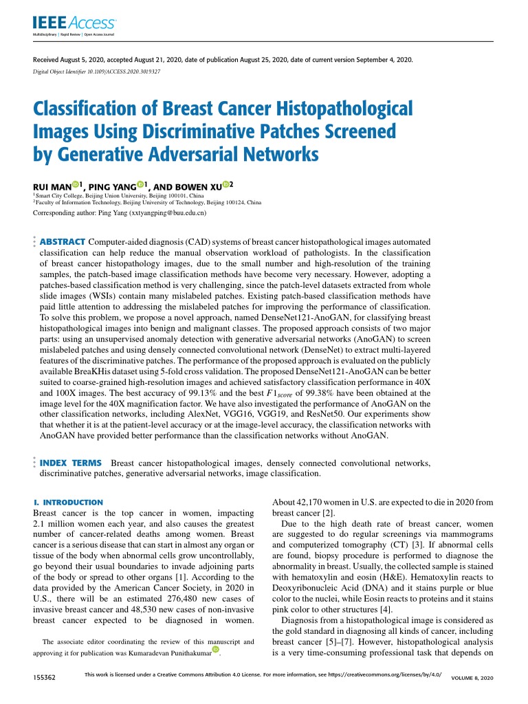 Classification of Breast Cancer Histopathological Images Using Discriminative Patches Screened ...