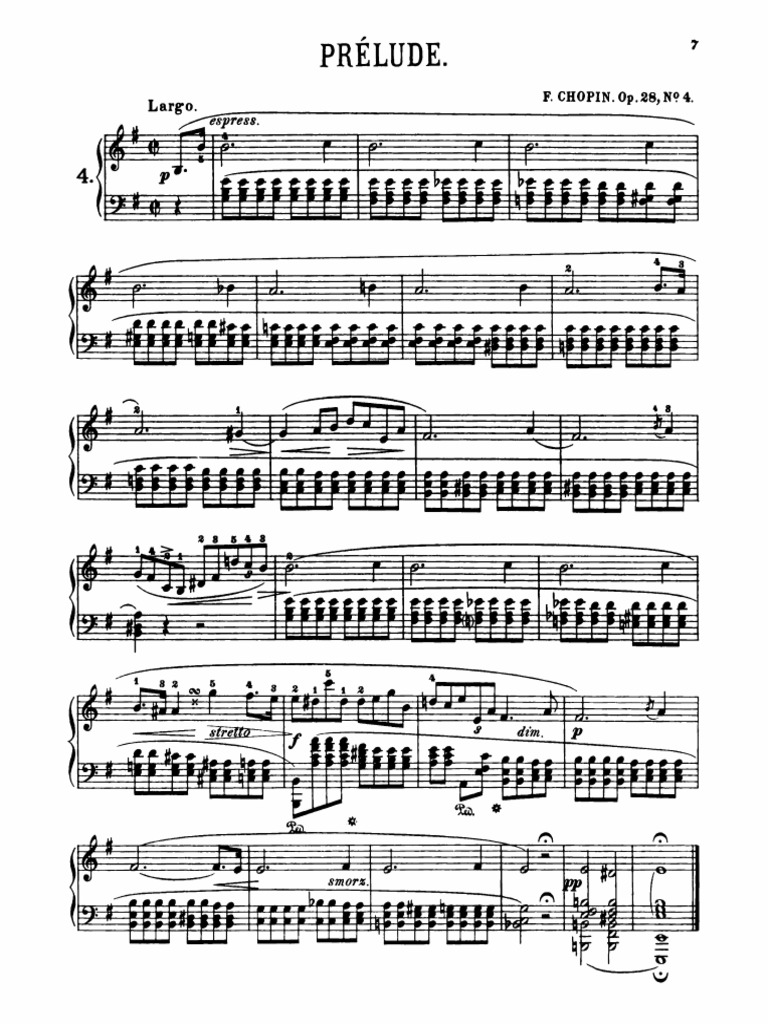 Chopin Prelude in E minor | PDF