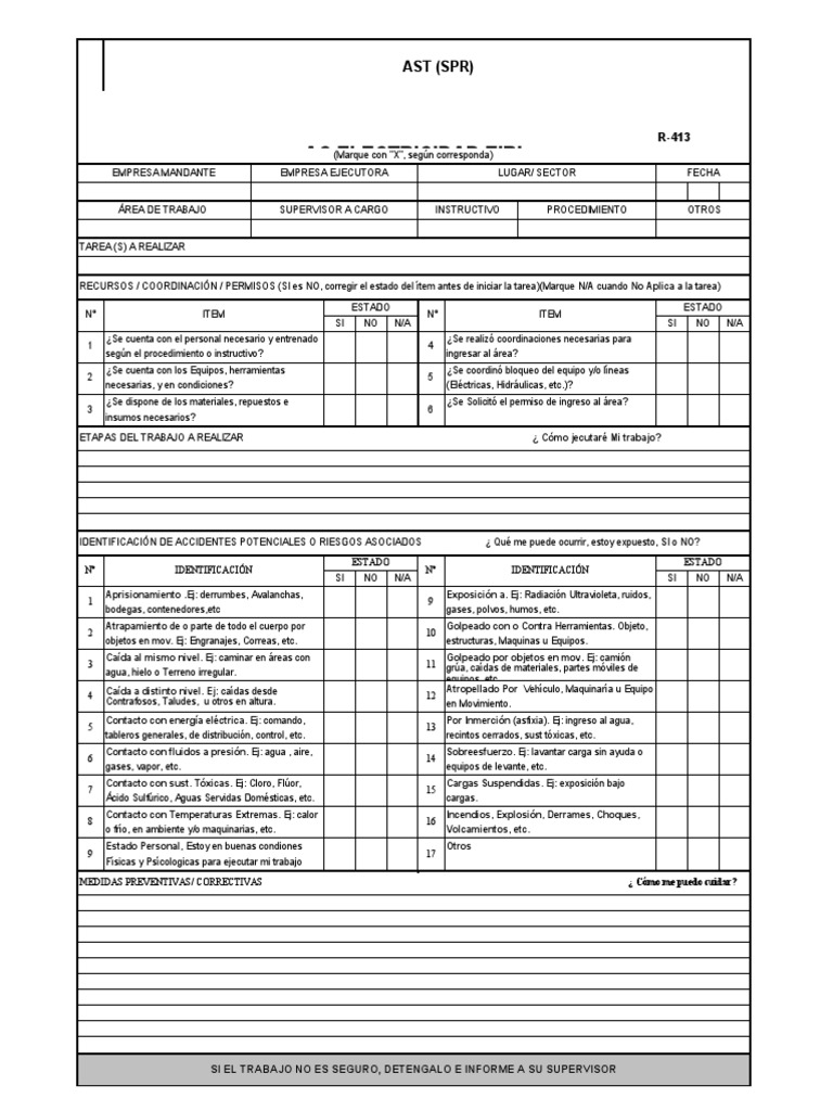 AST Analisis de Trabajo Seguro AC ELECTRICIDAD | PDF | Agua | Naturaleza