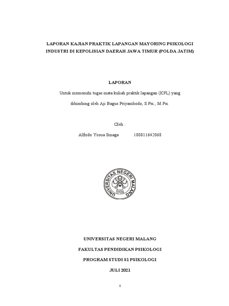 Laporan KPL Fix | PDF | Pengembangan Diri