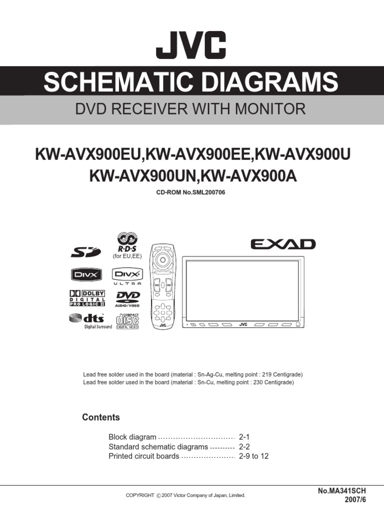 Schematic Diagrams: DVD Receiver With Monitor | PDF | Electrical ...