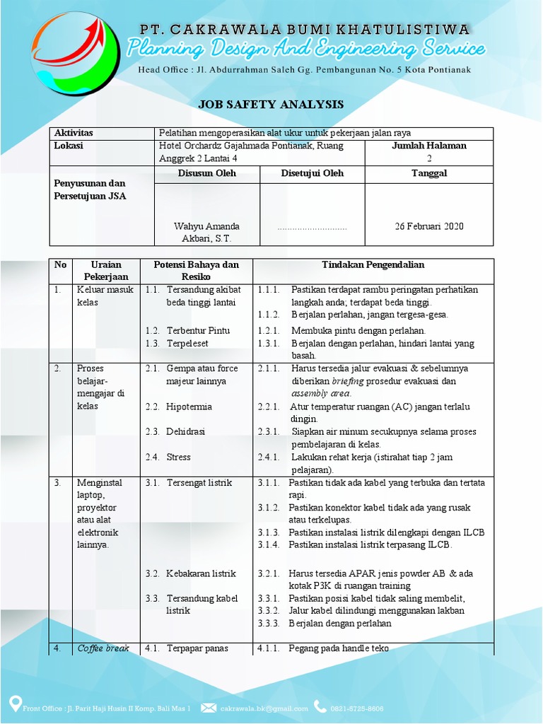 10.job Safety Analysis | PDF