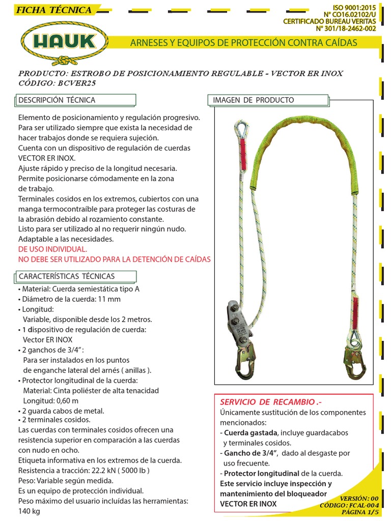 Bcver25-Estrobo Regulable + Vector Er Inox | PDF | Cuerda | Nudo