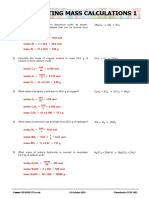 Reacting Mass Calculations Worksheet | PDF | Chemistry | Chemical ...