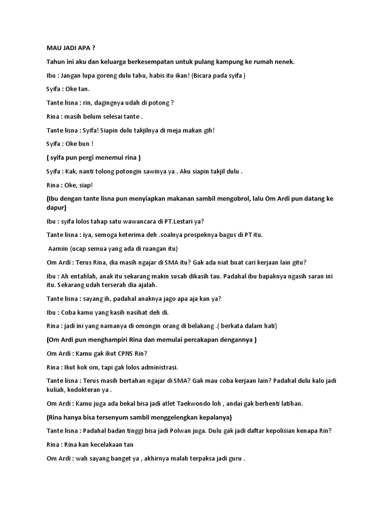 Naskah Drama (Fiks) | PDF