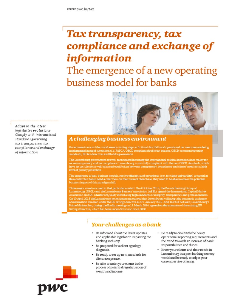 PWC Tax Transparency Compliance and Exchange of Information | PDF ...