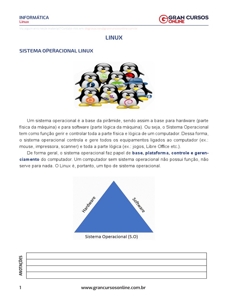 Aula 10 - Linux | PDF | Linux | Sistema operacional