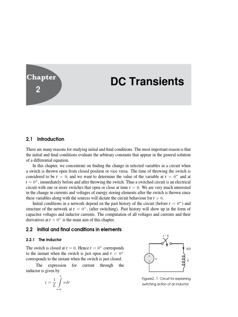 DC Transients: 2.2.1 The Inductor | PDF | Electrical Network ...