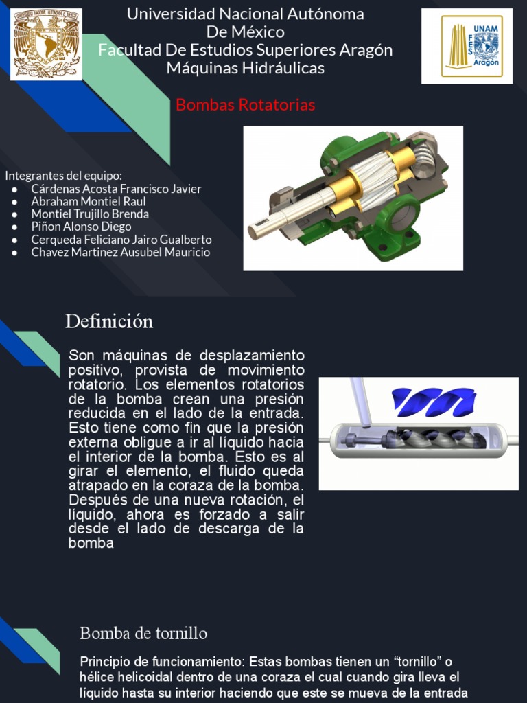 Bombas Rotatorias: Tipos y Aplicaciones | PDF | Bomba | Líquidos