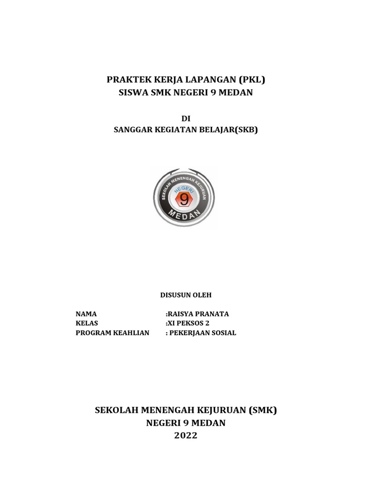 SMK Format Laporan PKL Siswa 2022 | PDF