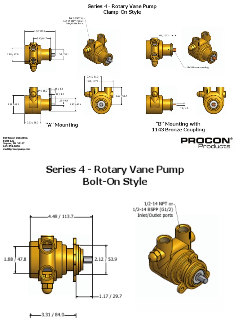 procon rotary vane pump | PDF | Turbomachinery | Hydraulics