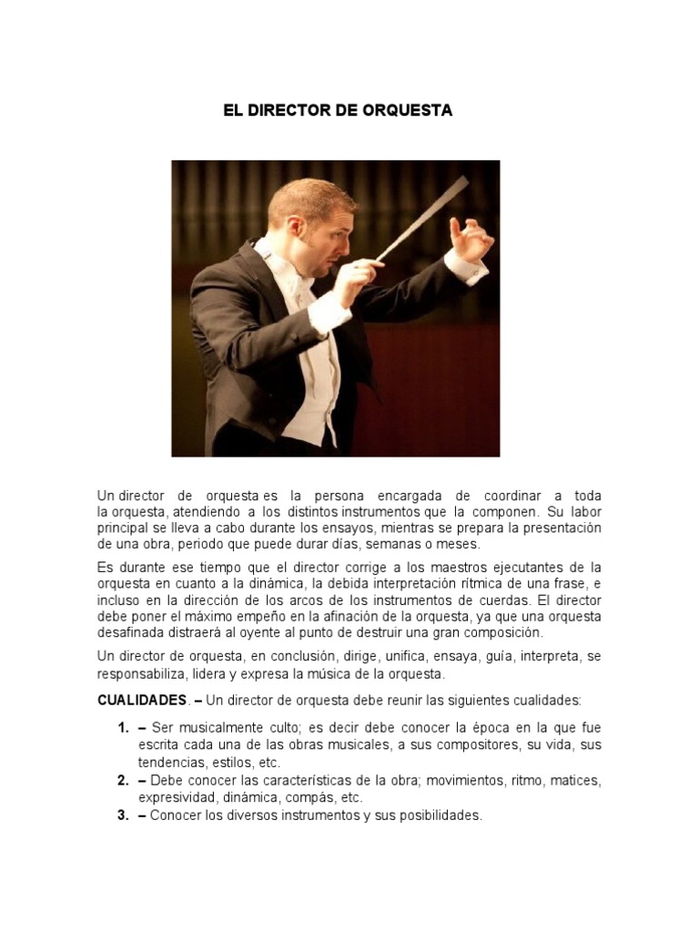 El Arte del Director de Orquesta | PDF | Conductible | Sonido
