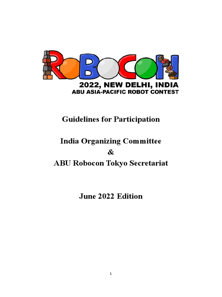 ABU Robocon 2022 Guidelines | PDF | Smartphone | Camera