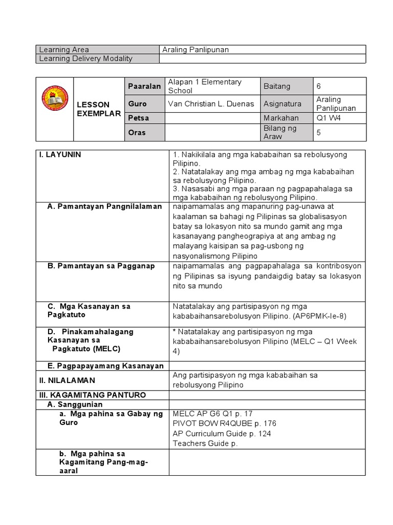 Le Ap6 Q1 W4 | PDF
