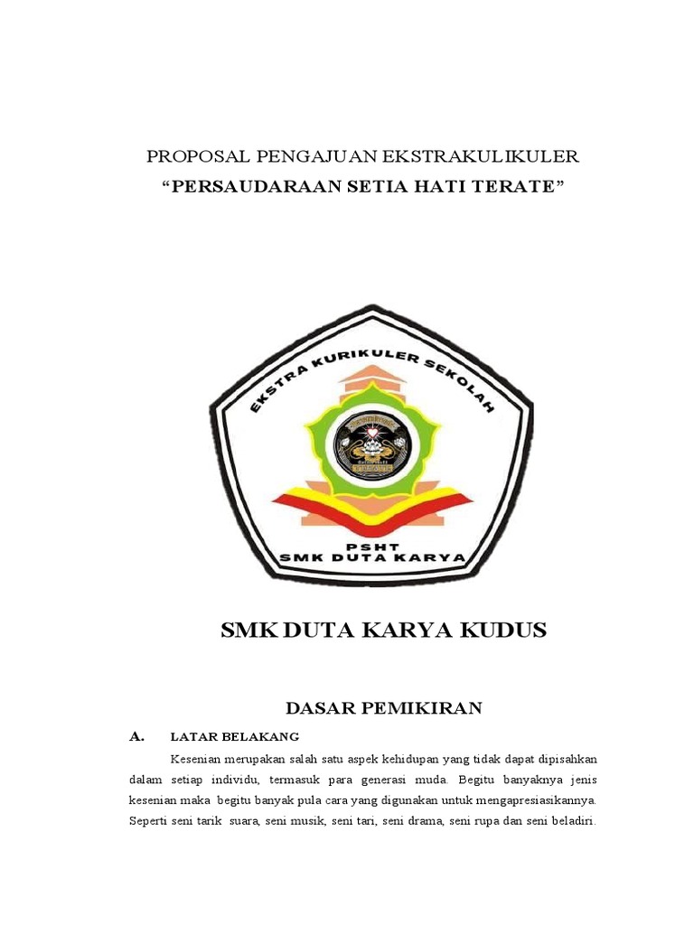 Proposal Ekstrakulikuler PSHT | PDF
