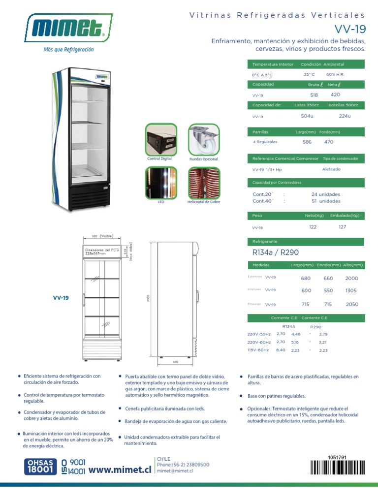 Cooler VV-19 (Cooler Bebidas) | PDF | Diodo emisor de luz | Bienes ...