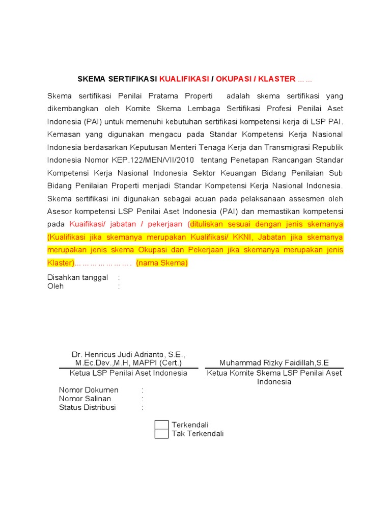Contoh Draf Skema LSP New | PDF