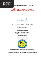 Solid Works Training Report | PDF | Computer Aided Design | Space