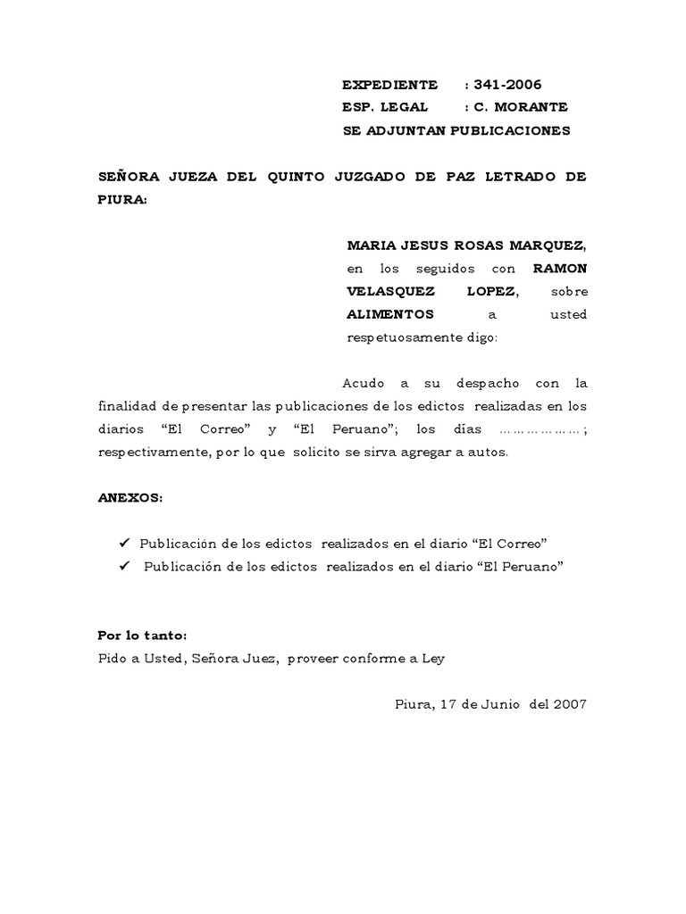 Adjunta Publicaciones para Edicto | PDF