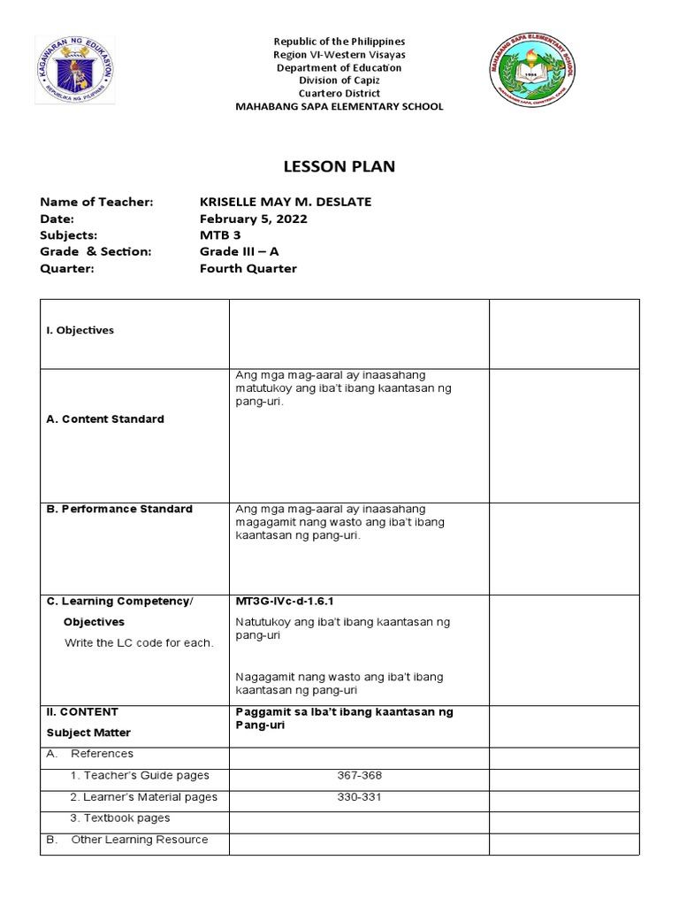 COT - DLP - MTB 3 KD | PDF
