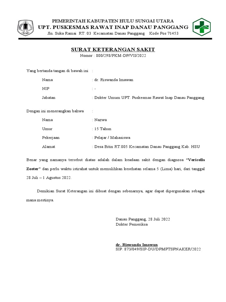 Master Surat Sakit | PDF