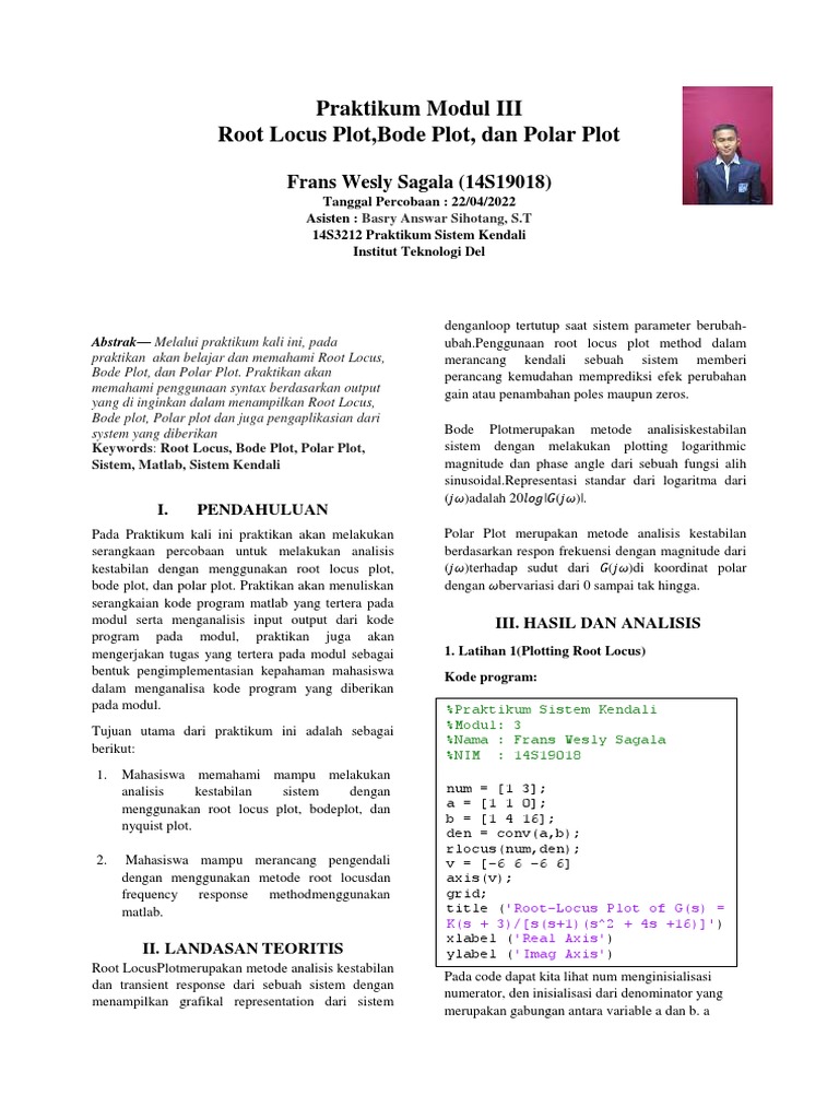 Analisis Root Locus dan Bode Plot | PDF