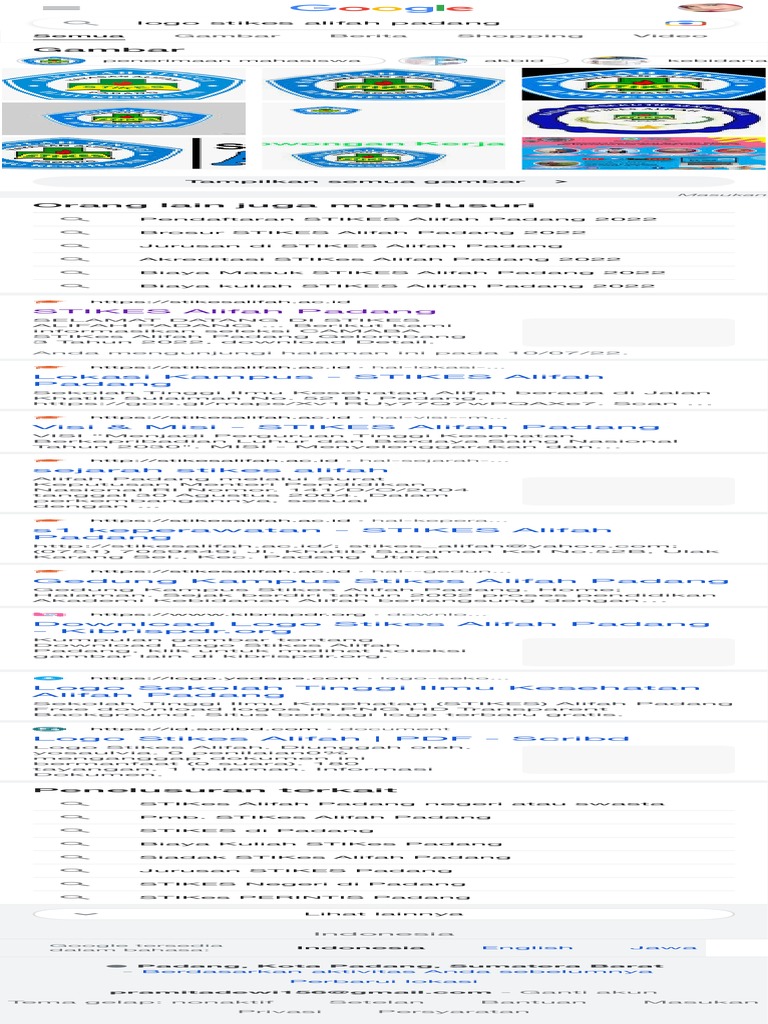Logo Stikes Alifah Padang - Penelusuran Google | PDF