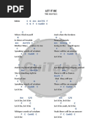 LET IT BE - Ukulele Chord Chart PDF | PDF | Song Structure | Musical ...
