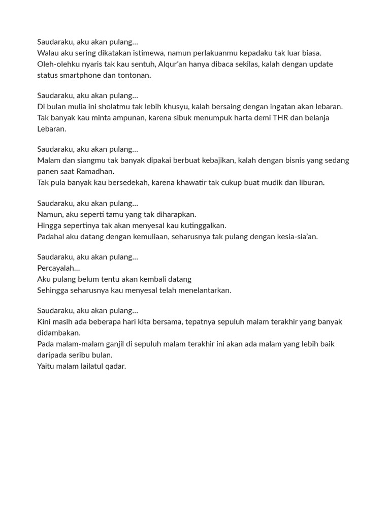 Pentingnya Khusuk dalam Sholat | PDF