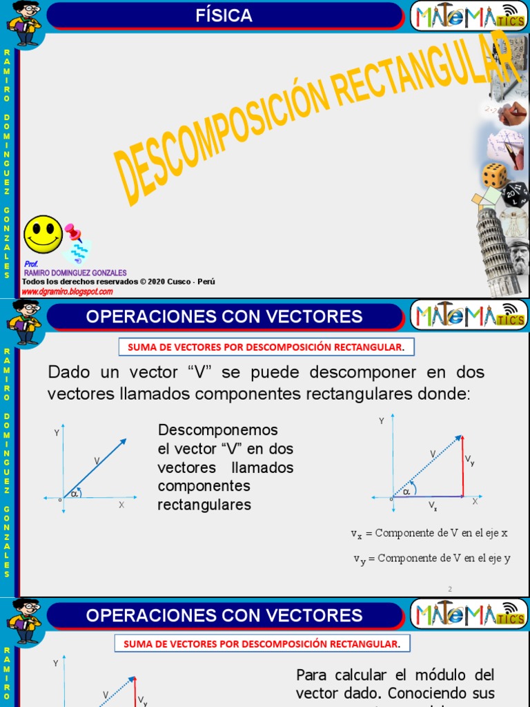 Descomposición Rectangular | PDF | Vector Euclidiano | Álgebra lineal