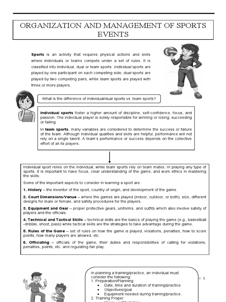 Organization and Management of Sports Events | PDF | Human Resources ...
