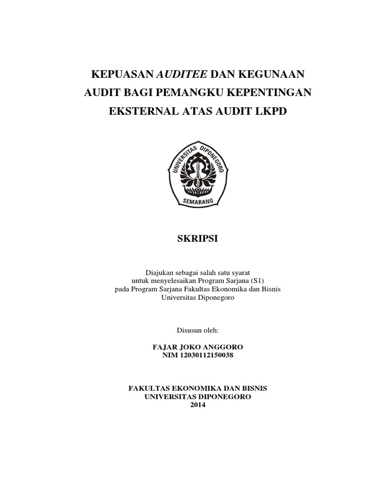 Kepuasan Auditee dan Kegunaan Audit | PDF