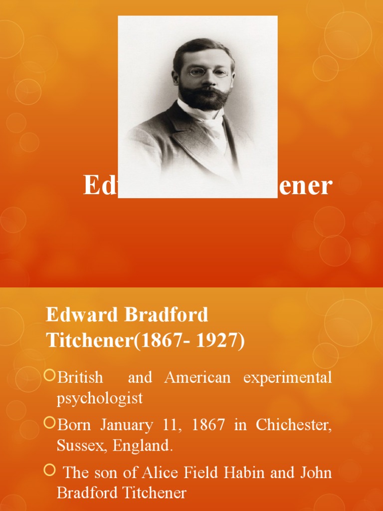 Edward B Titchener | PDF | Metaphysics Of Mind | Neuroscience