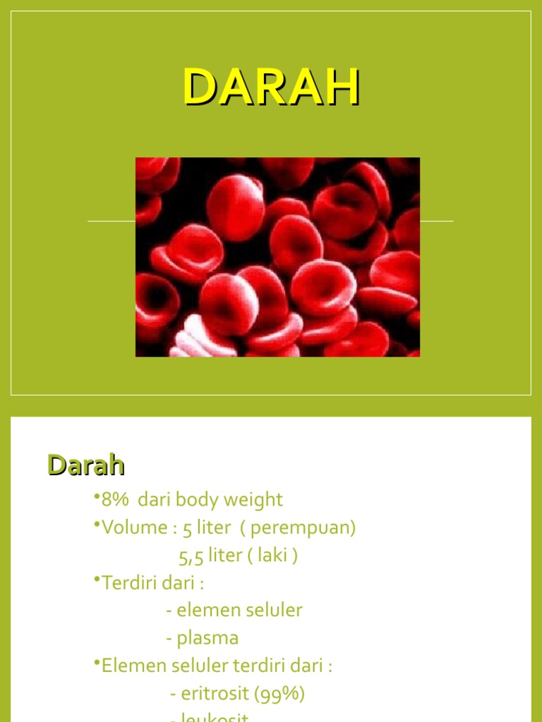 Komponen dan Fungsi Darah Manusia | PDF